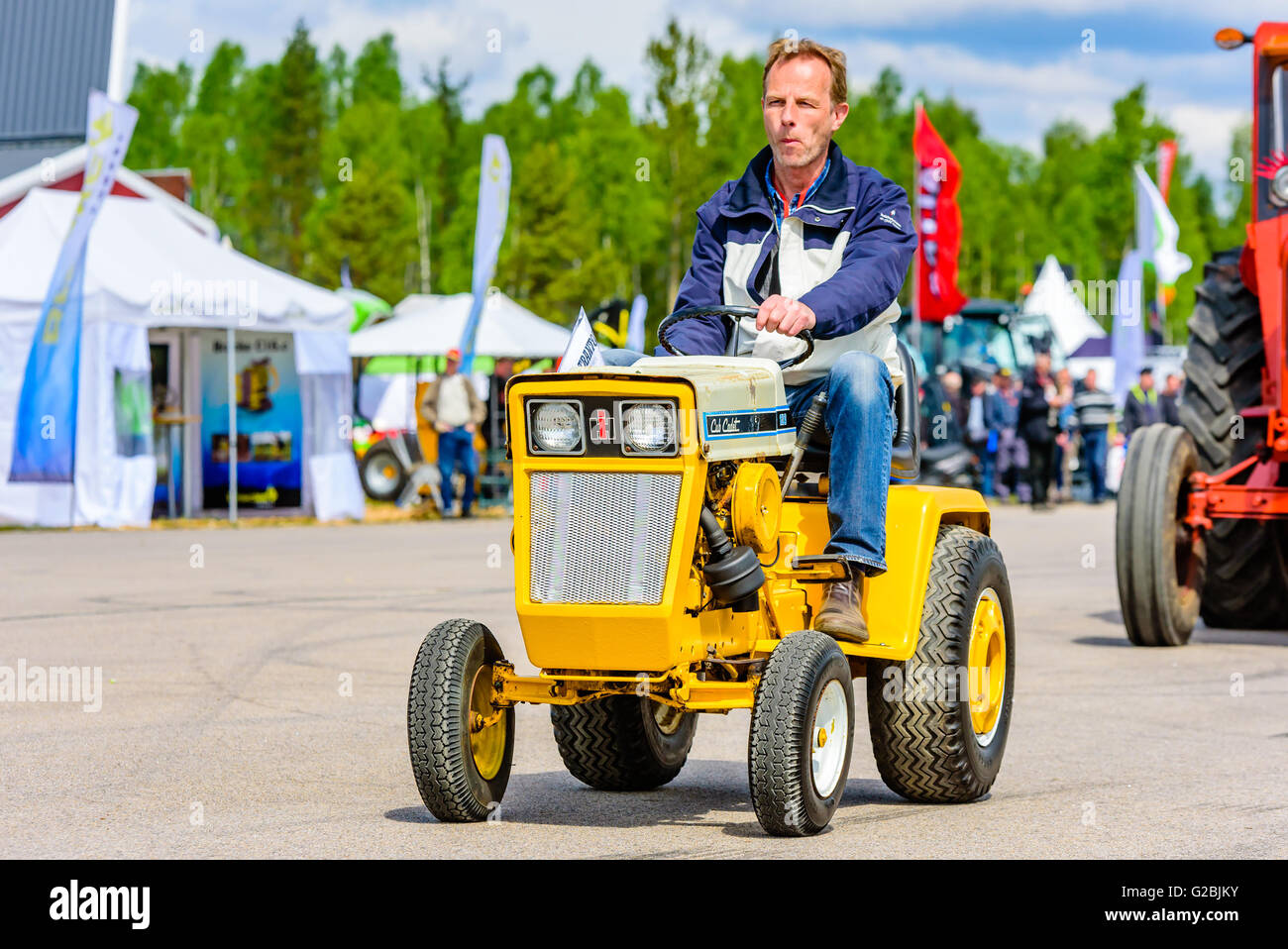 Emmaboda, Sweden - May 14, 2016: Forest and tractor (Skog och traktor ...