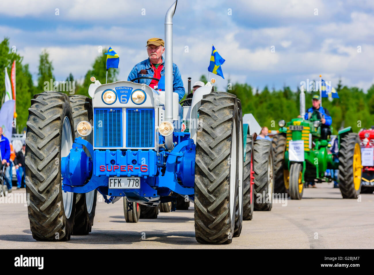 Emmaboda, Sweden - May 14, 2016: Forest and tractor (Skog och traktor ...