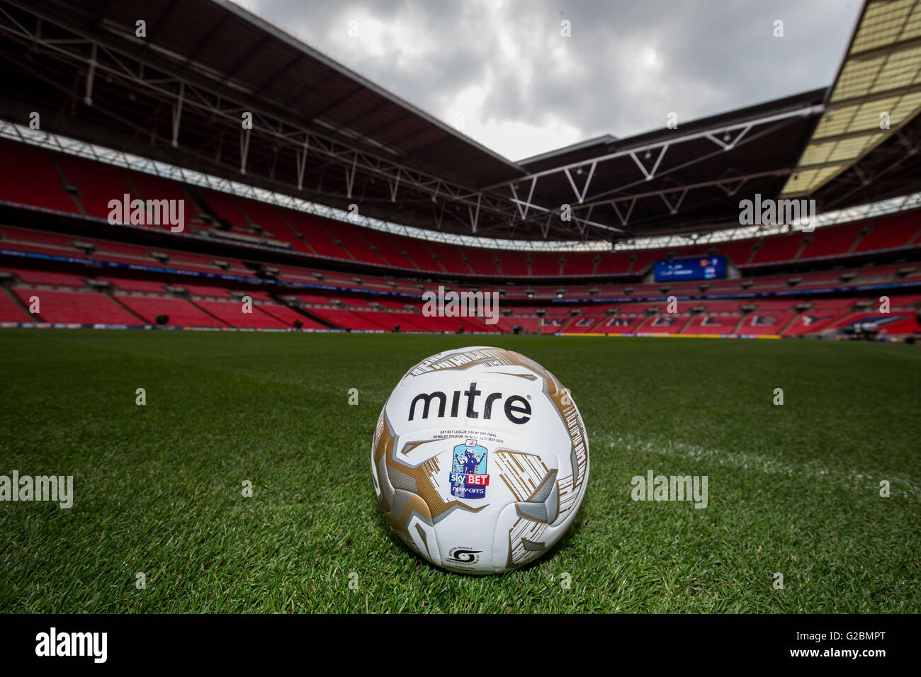 A view of the match ball for the Sky Bet League 2 Play-Off Final ...