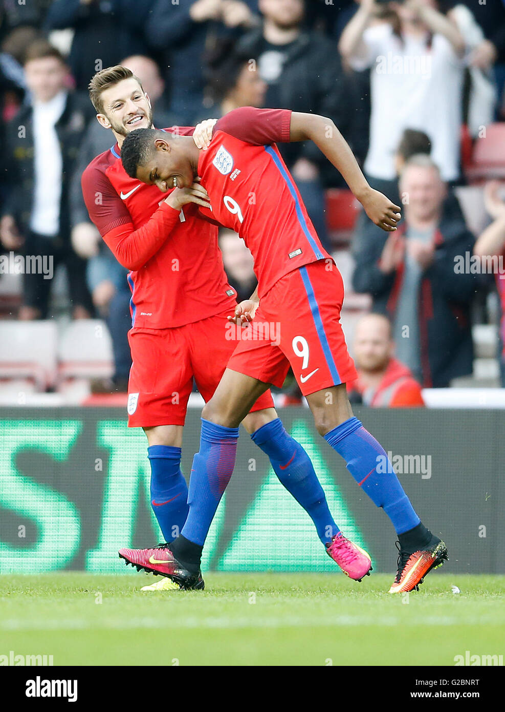 England's Marcus Rashford celebrates scoring his sides opening goal ...