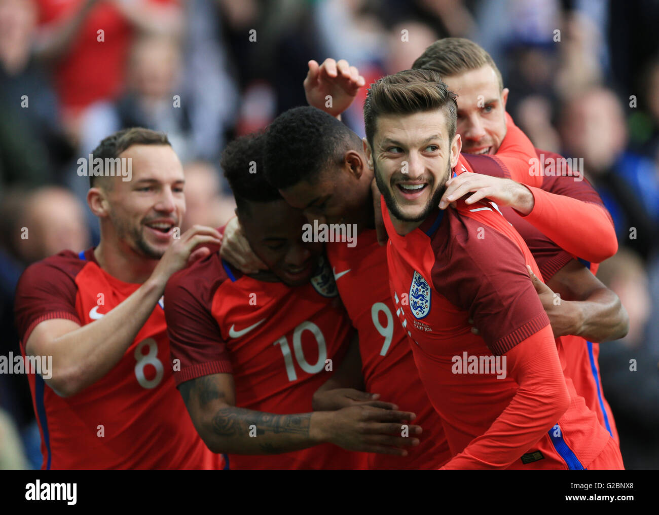 England's Marcus Rashford celebrates scoring his sides opening goal ...