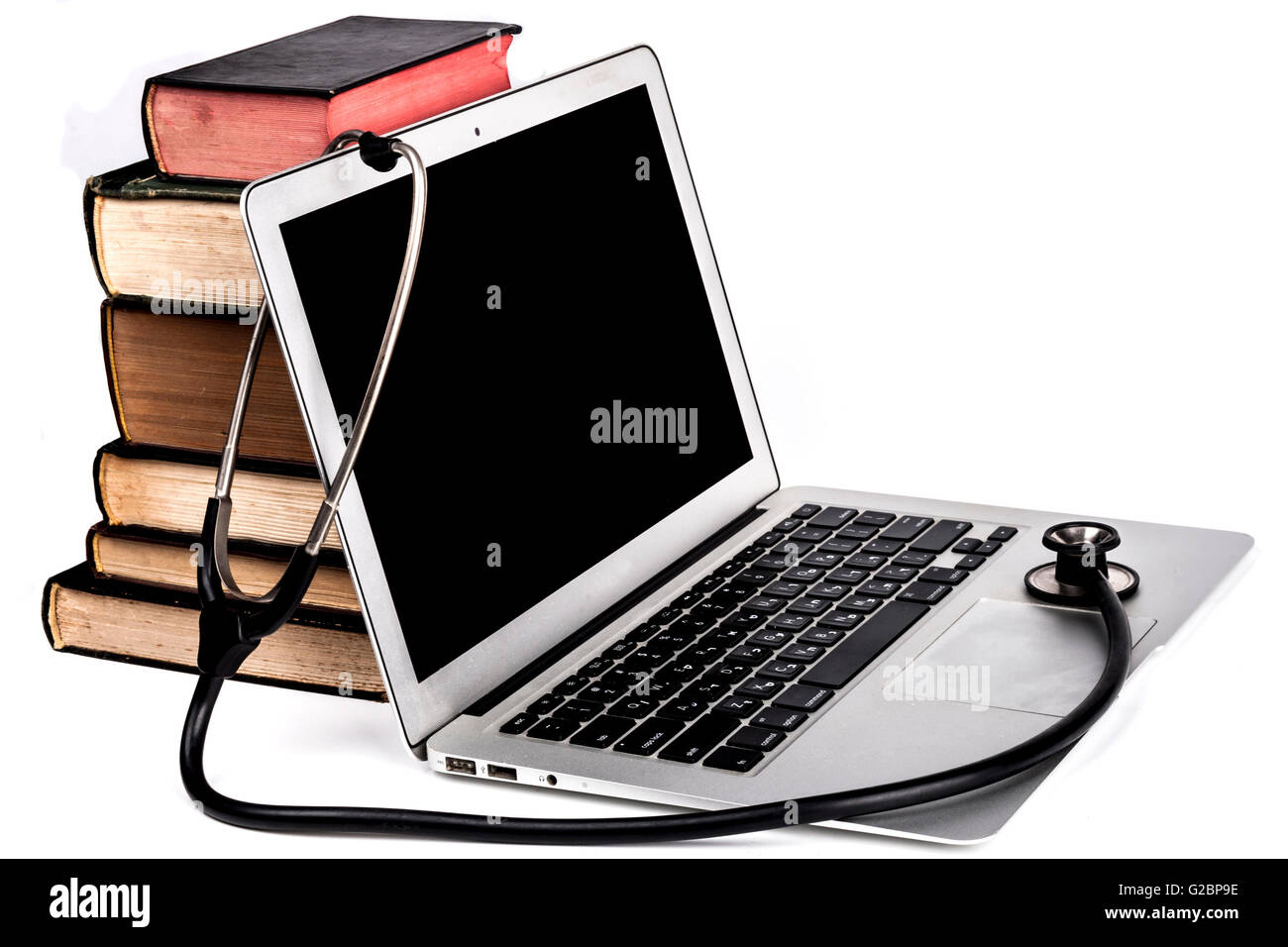 Elearning book laptop electronic book hi-res stock photography and ...