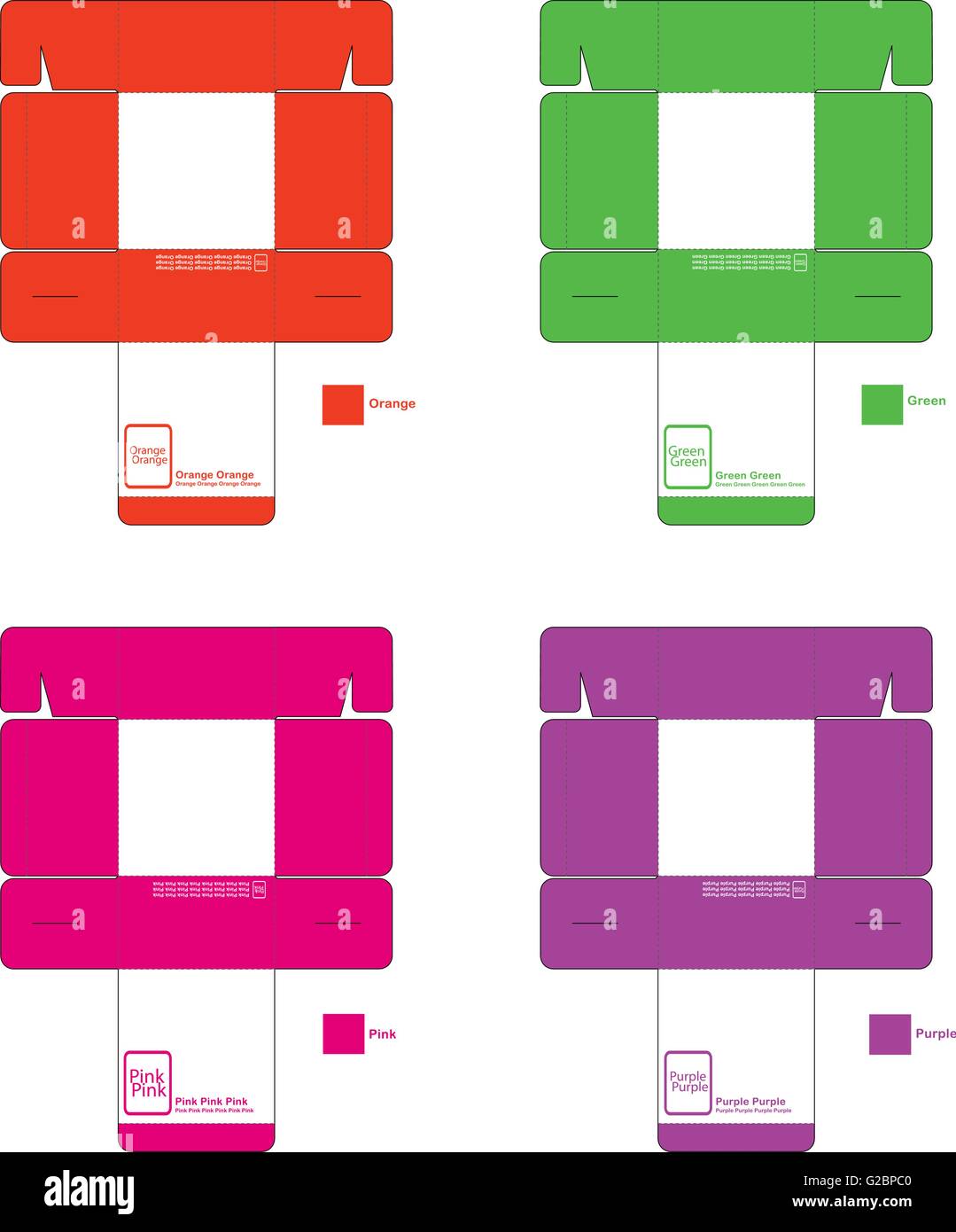 Colorful Box Pattern Set Stock Vector Image & Art - Alamy