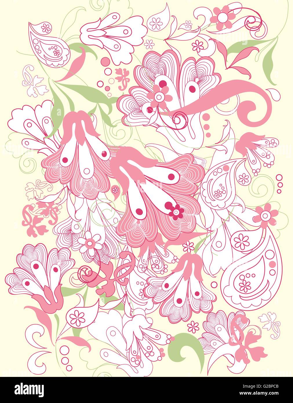 Pink day lily Stock Vector Images - Alamy