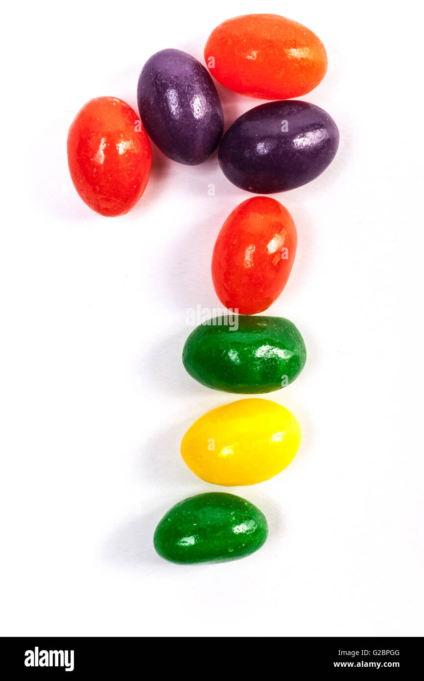 Number 1 Made From Candies Isolated on White Background With Shadow ...