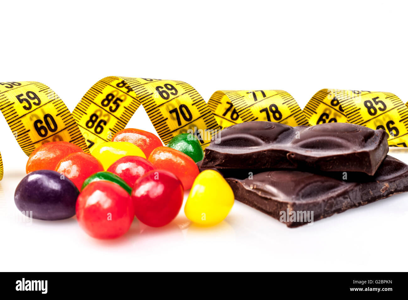 Sweets isolated on white background with shadow Stock Photo - Alamy