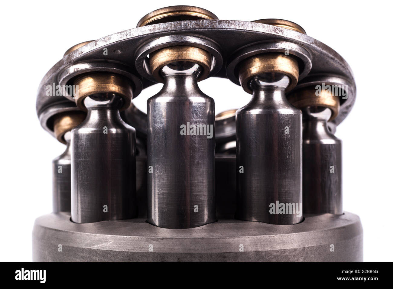 Hydraulic System parts assembly isolated on white background Stock ...