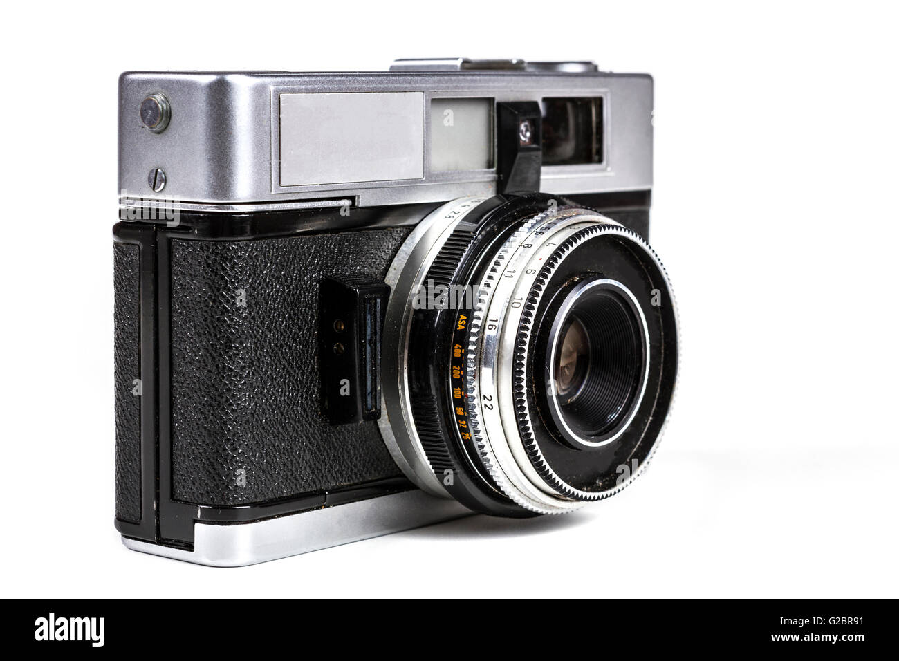 Old Film Camera Isolated on White Background Stock Photo - Alamy