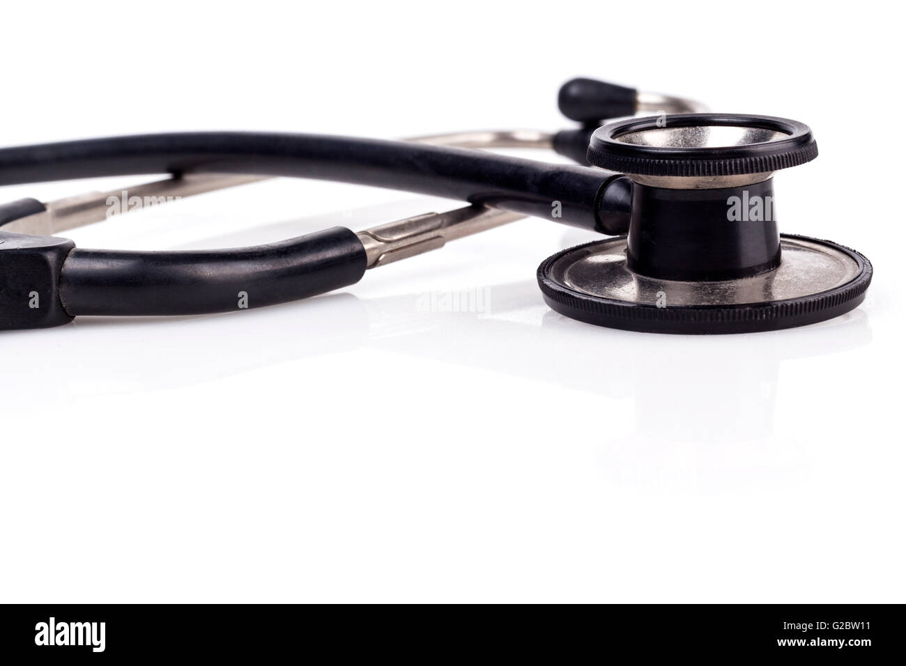 Black Stethoscope Close-up Isolated On White Background Stock Photo - Alamy