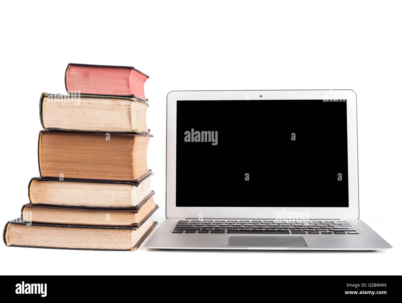 White paper on laptop Cut Out Stock Images & Pictures - Alamy