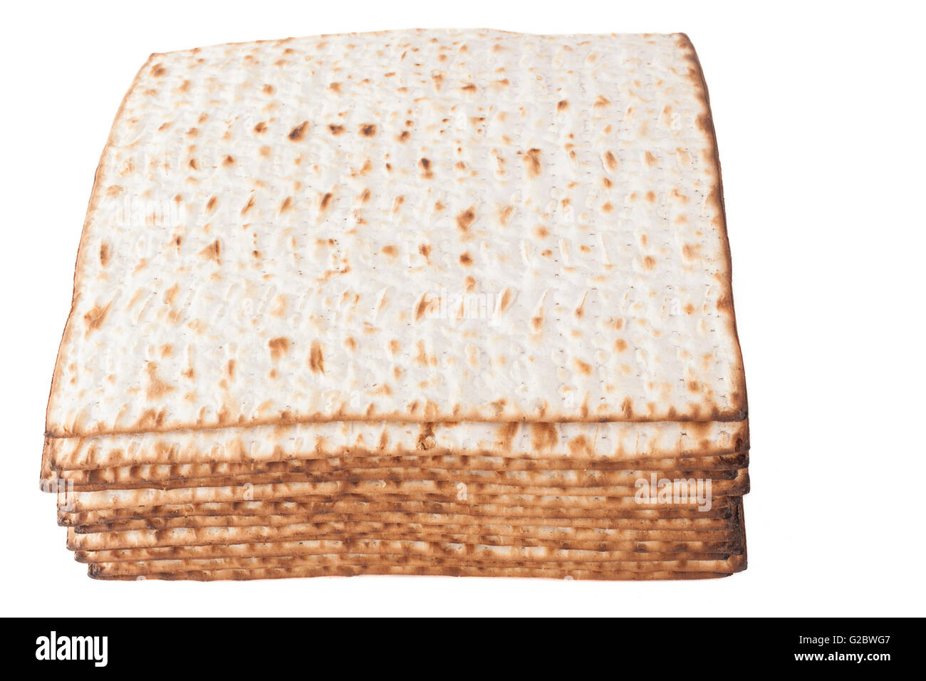 Matzot for pesach isolated on white background Stock Photo - Alamy