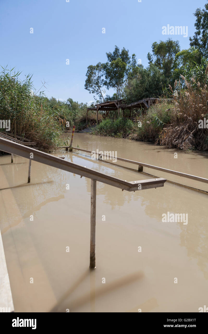 Jordan river baptism site in the judea desert Stock Photo - Alamy