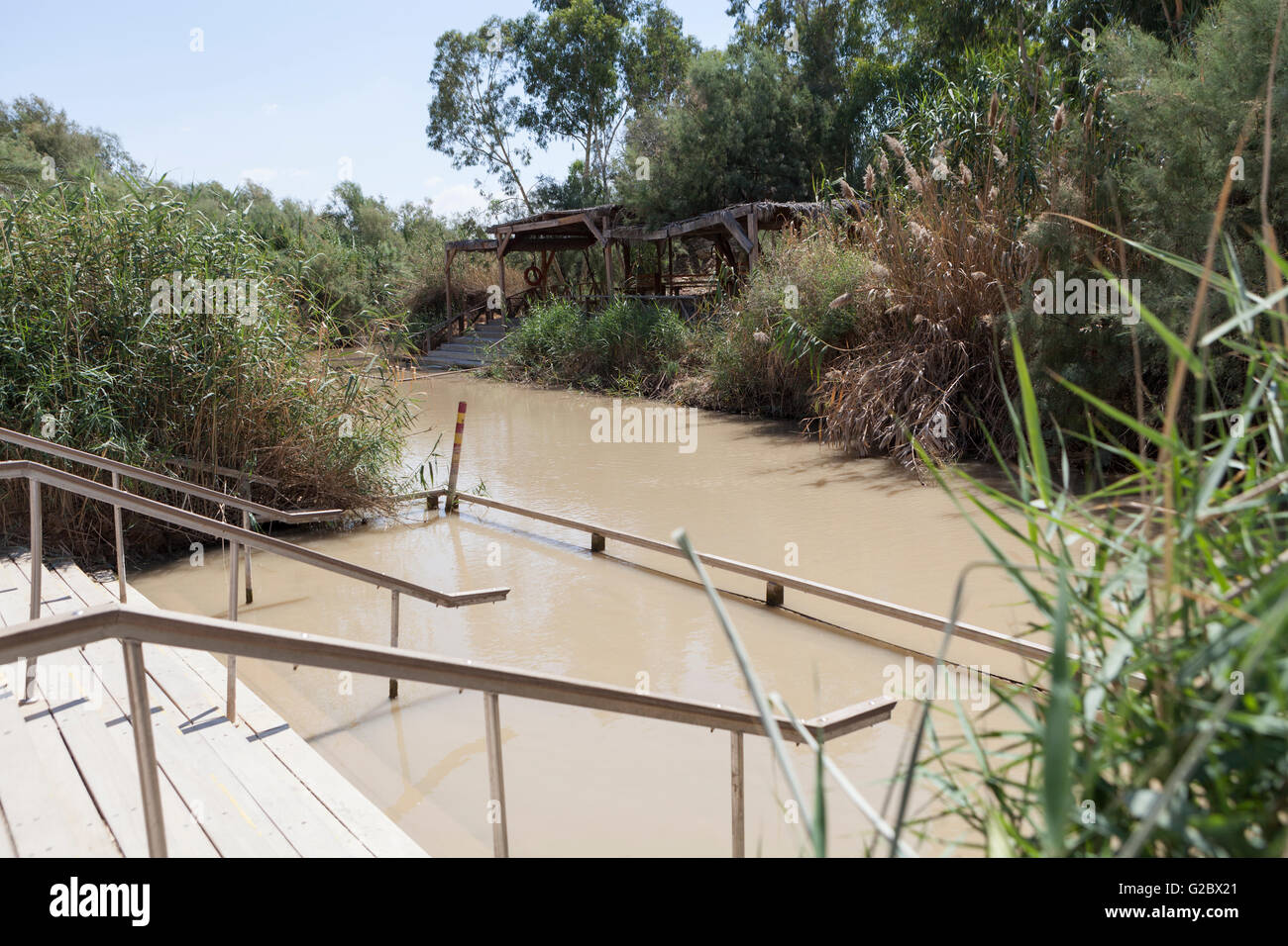 Jordan river baptism site in the judea desert Stock Photo - Alamy