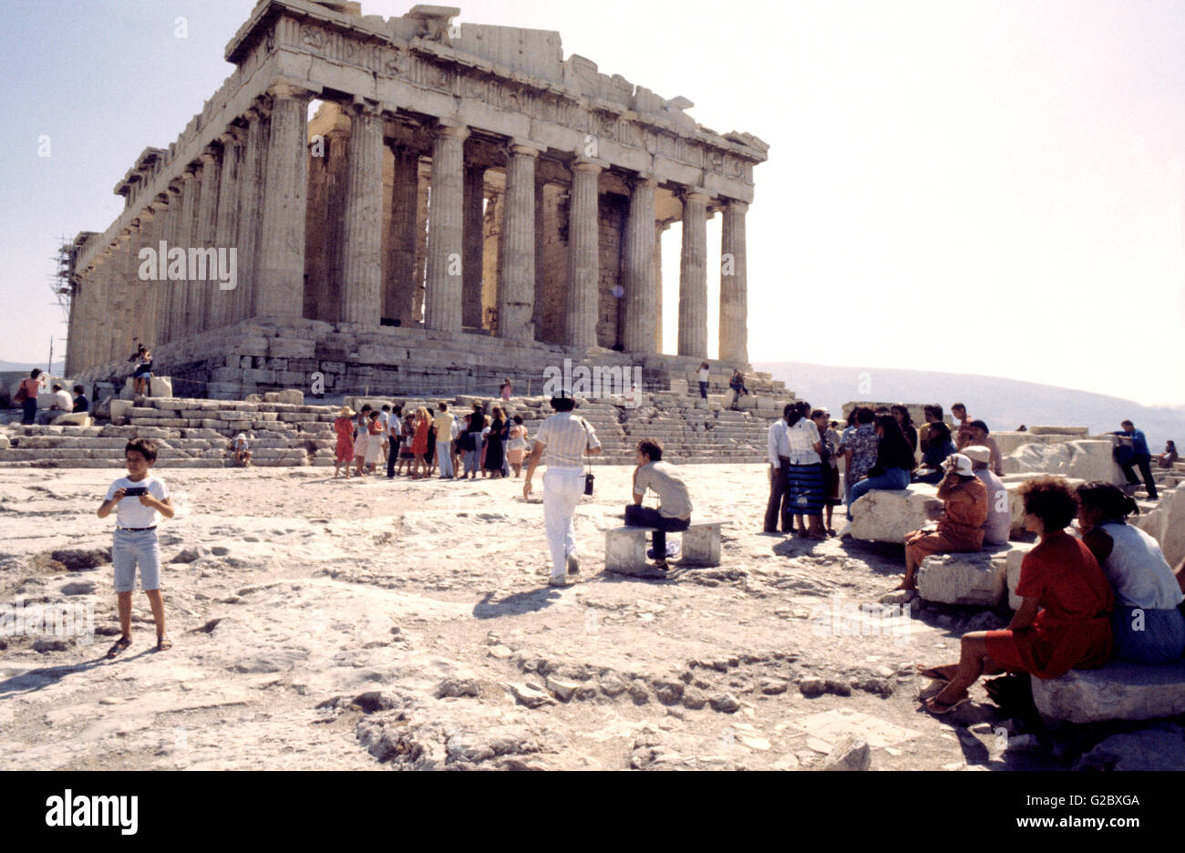 Acropolis on a cliff Stock Photo - Alamy