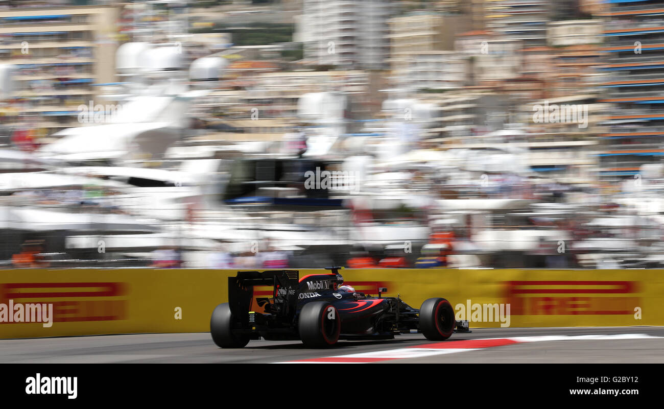 McLaren's Jenson Button during third practice at the Circuit de Monaco ...