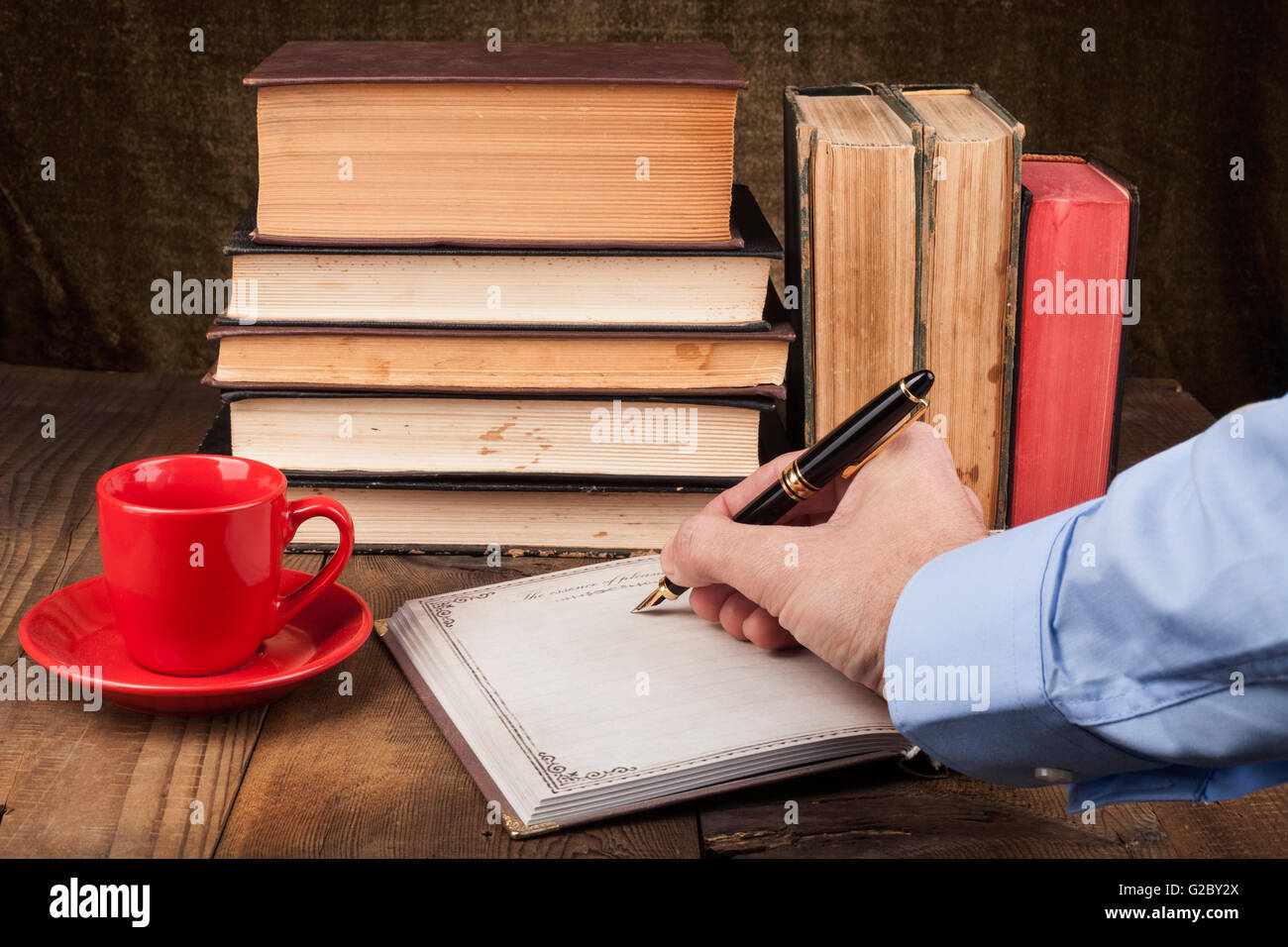 Hand coffee book hi-res stock photography and images - Alamy