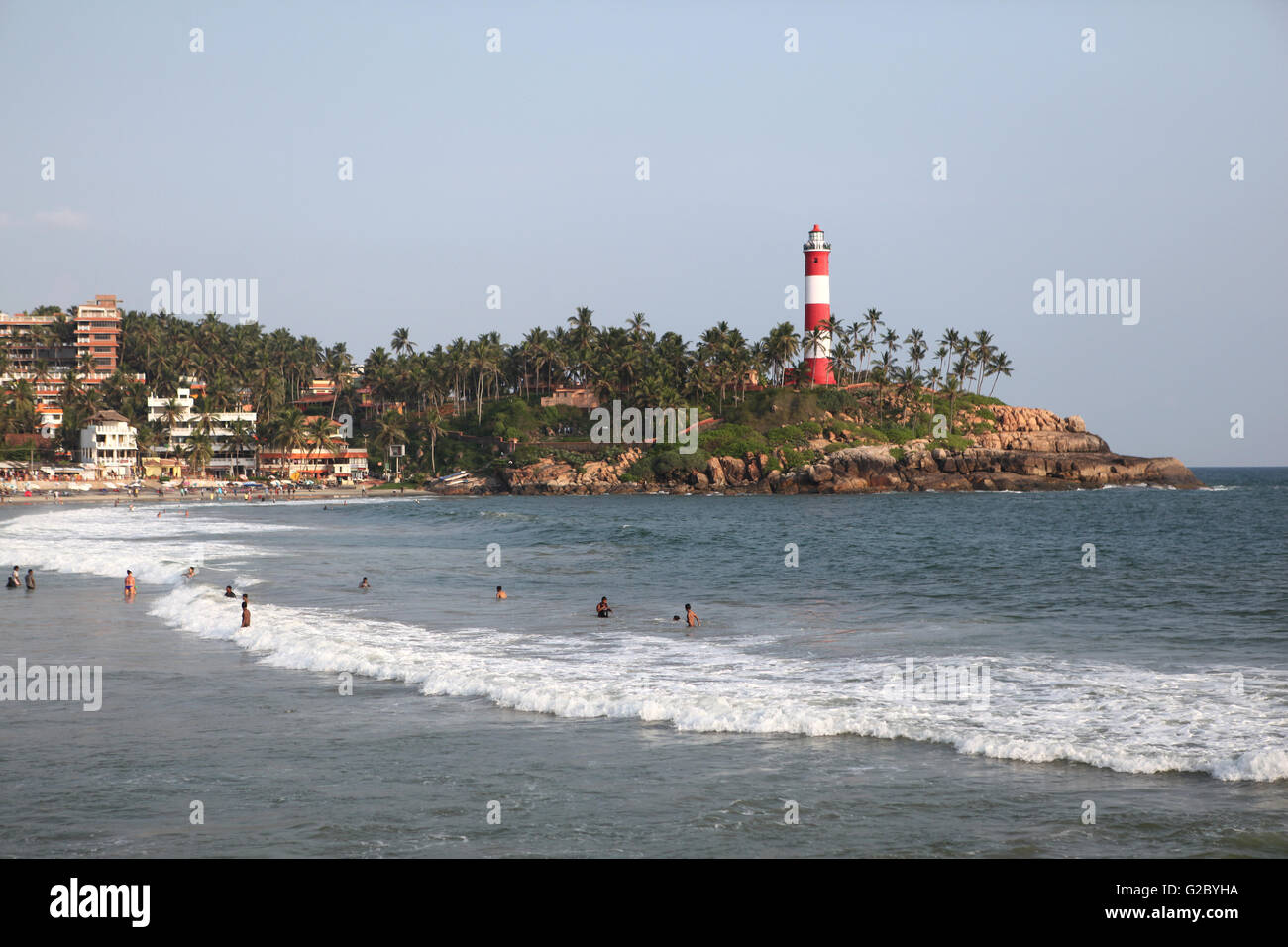 Kovalam beach lighthouse hi-res stock photography and images - Alamy