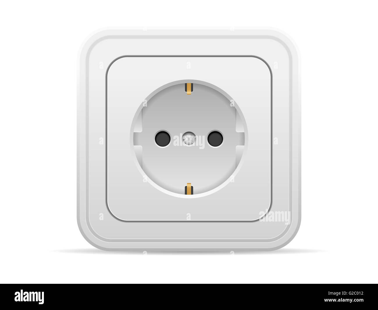 Power outlet on a white background Stock Photo - Alamy