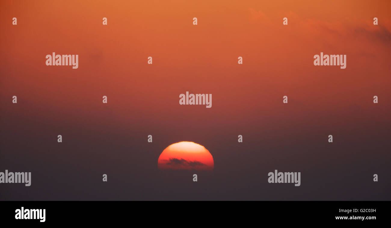 Sunrise - orange glow Stock Photo - Alamy