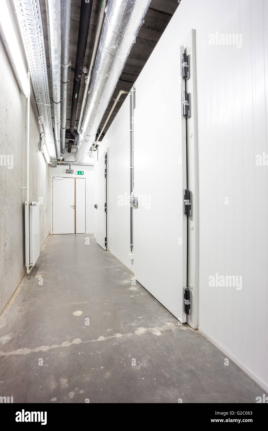 in the basement there is an corridor Stock Photo - Alamy