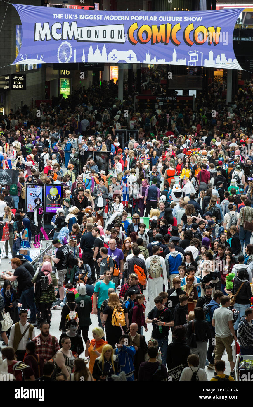 London, UK. 28 May 2016. Crowds at Excel Exhibition Centre. The MCM ...