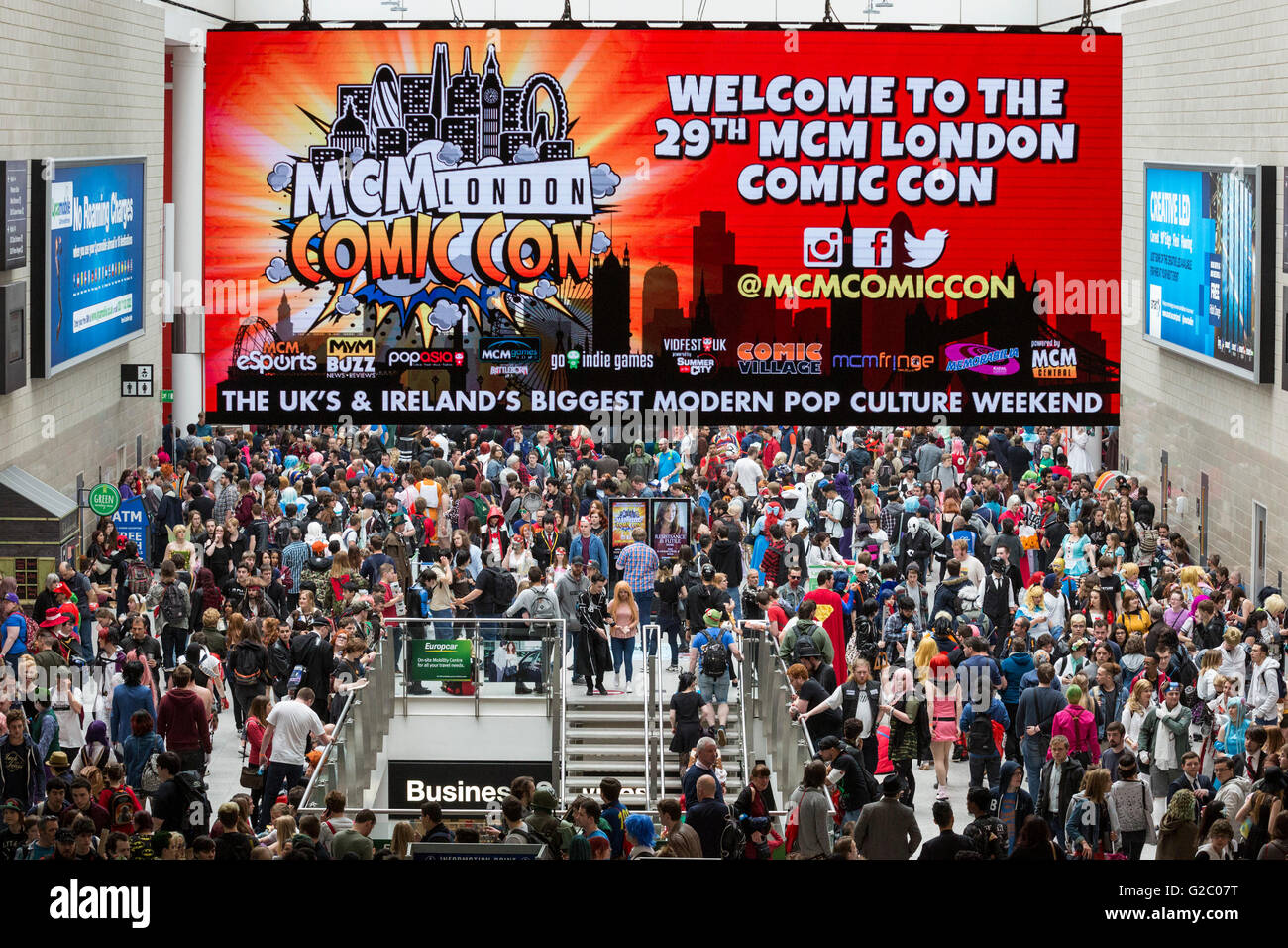 London, UK. 28 May 2016. Crowds at Excel Exhibition Centre. The MCM ...