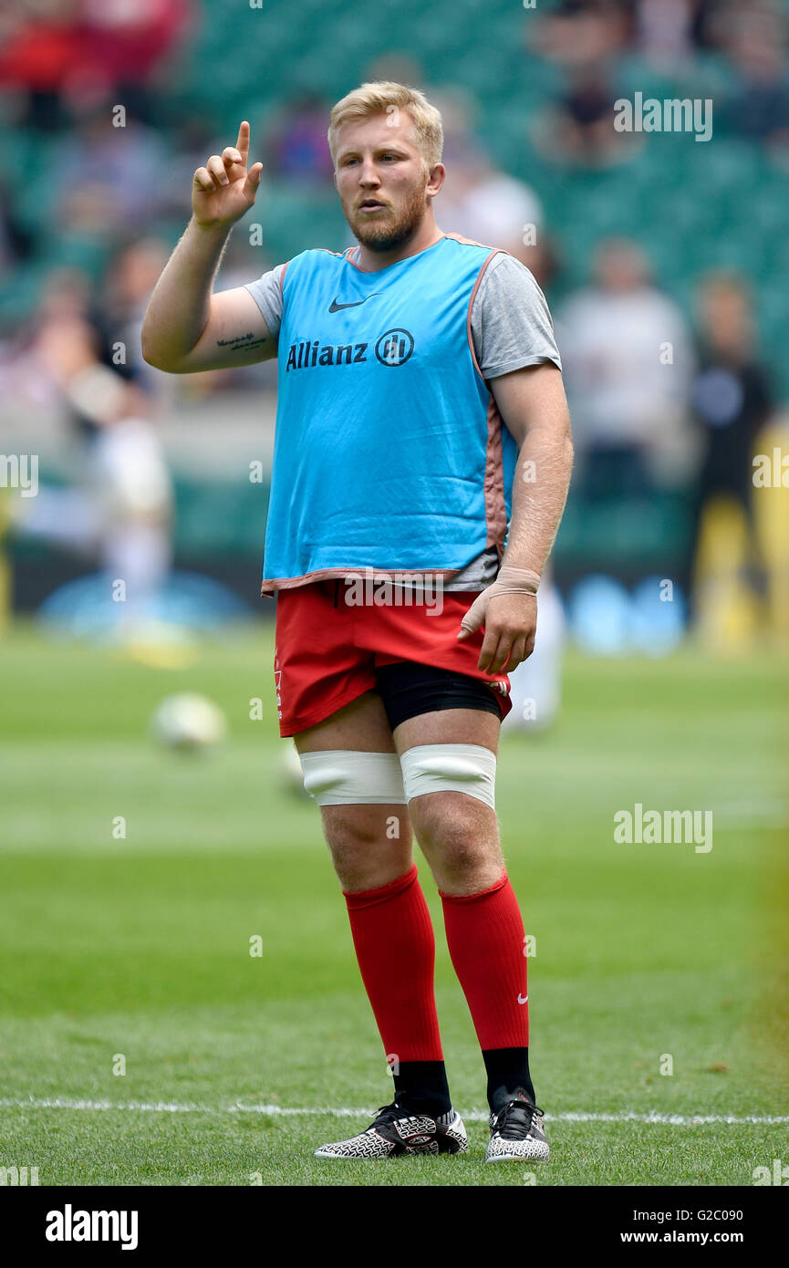 Saracen's Jackson Wray during warm-up before the Aviva Premiership ...