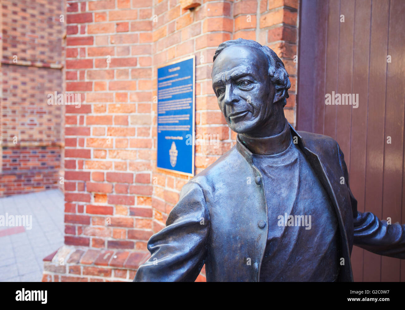 Statue outside Cloisters building on St Georges Terrace, Perth, Western ...