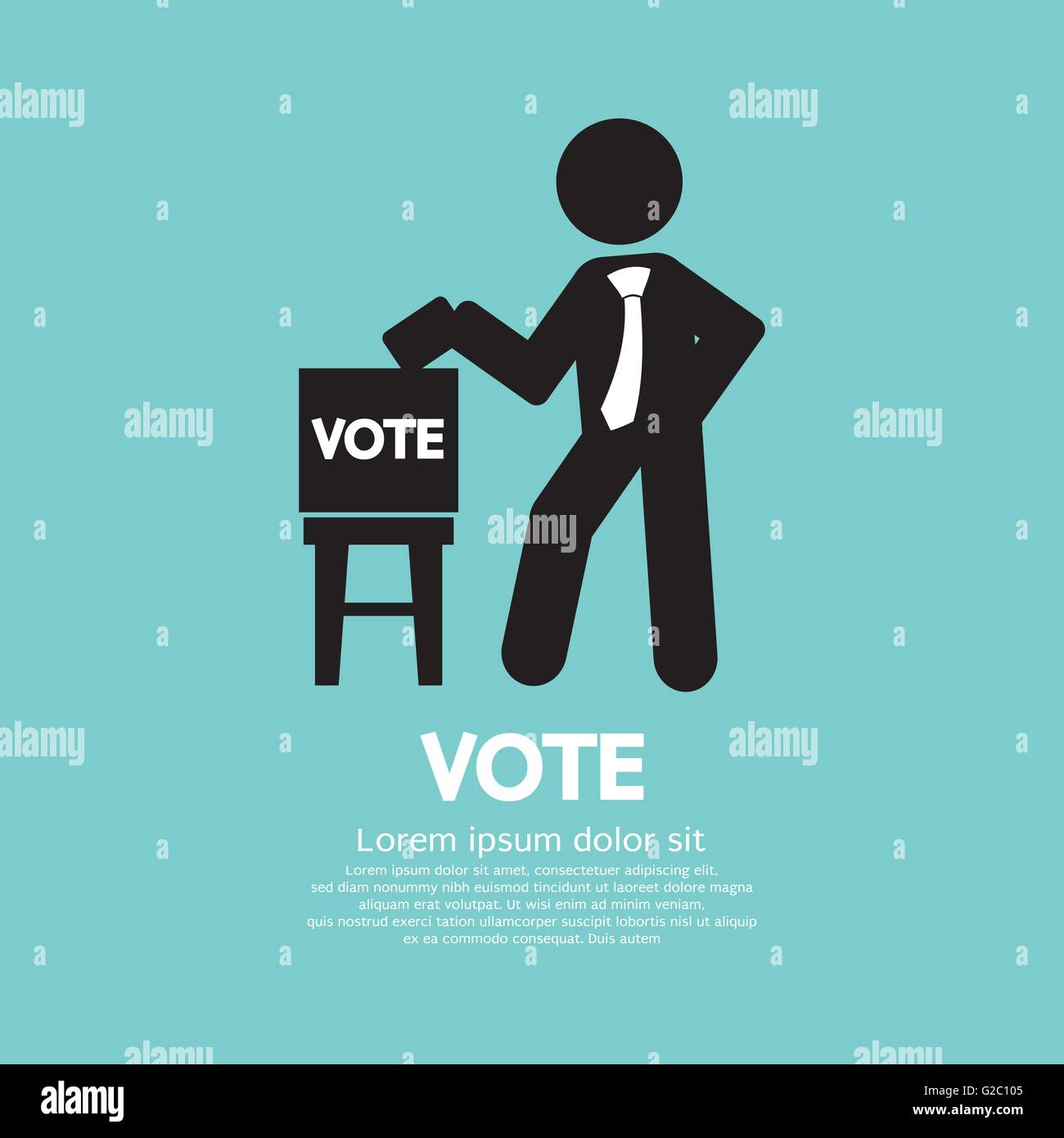 Vote Ballot Black Symbol Vector Illustration Stock Vector Image & Art ...