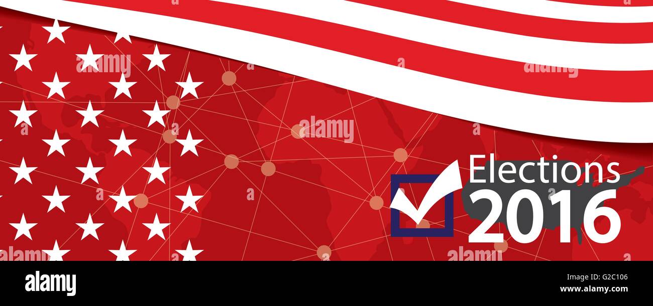 Elections 2016 Banner Vector Illustration Stock Vector Image & Art - Alamy
