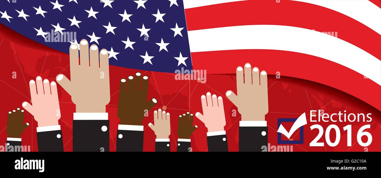Elections 2016 Banner Vector Illustration Stock Vector Image & Art - Alamy