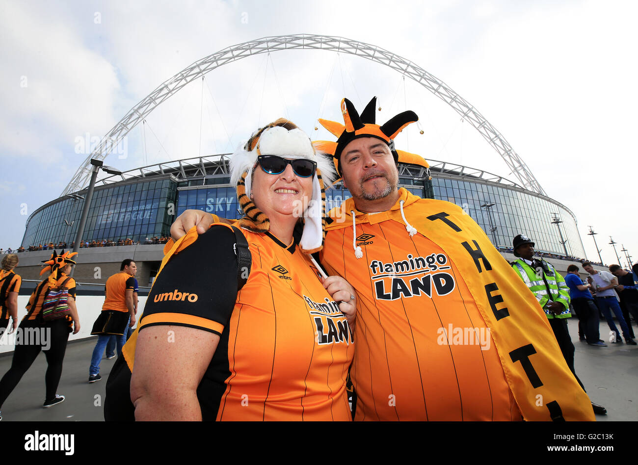 Hull City fans before the Championship Play-Off Final at Wembley ...