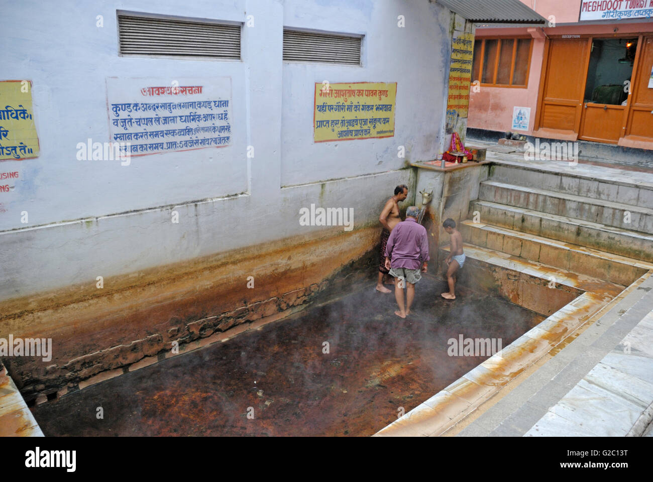 Gaurikund temple and hot spring, at the start of holy Kedarnath trek ...