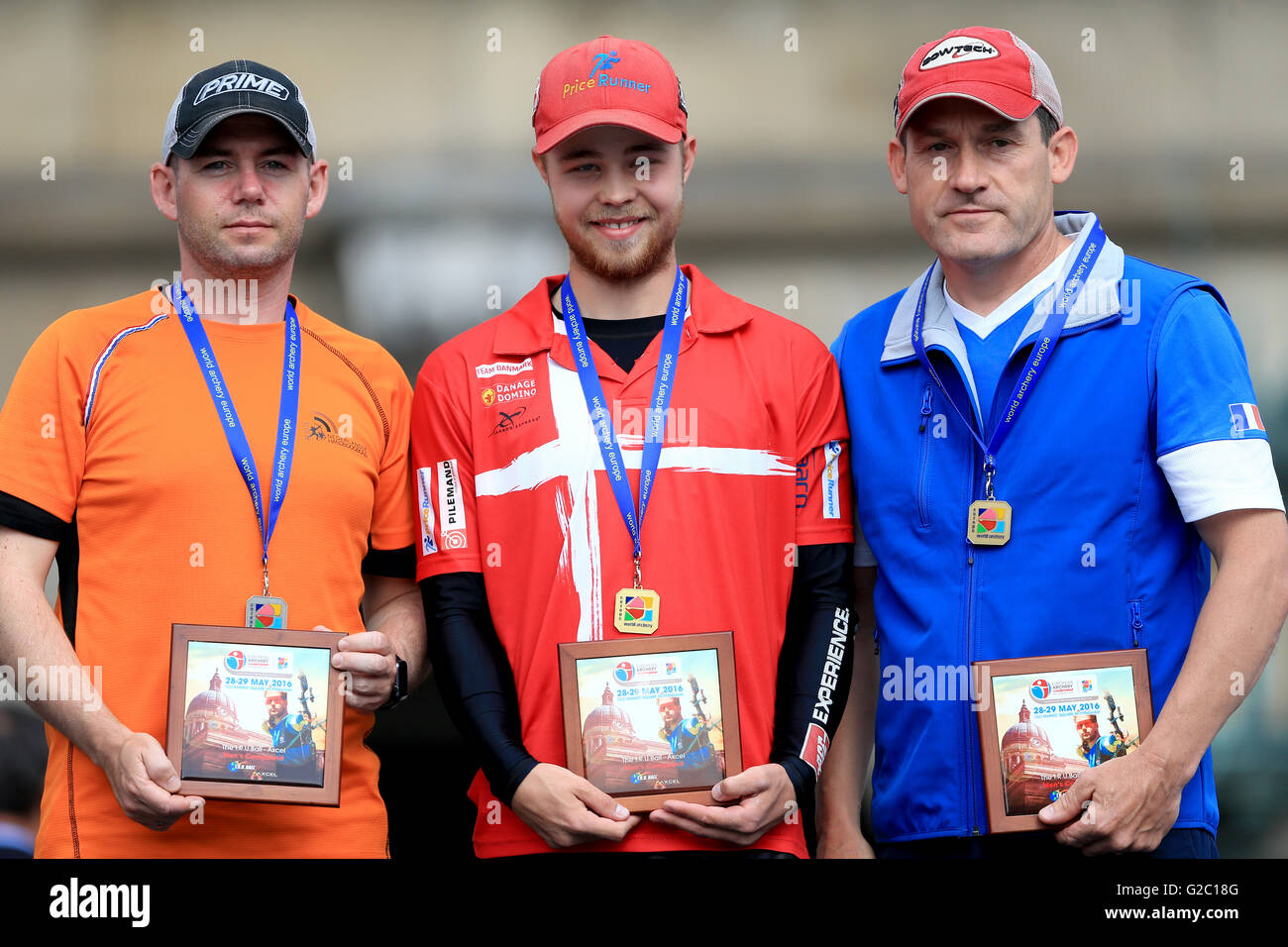 Gold medalist Denmarrk's Stephan Hansen (centre), silver medalist The ...