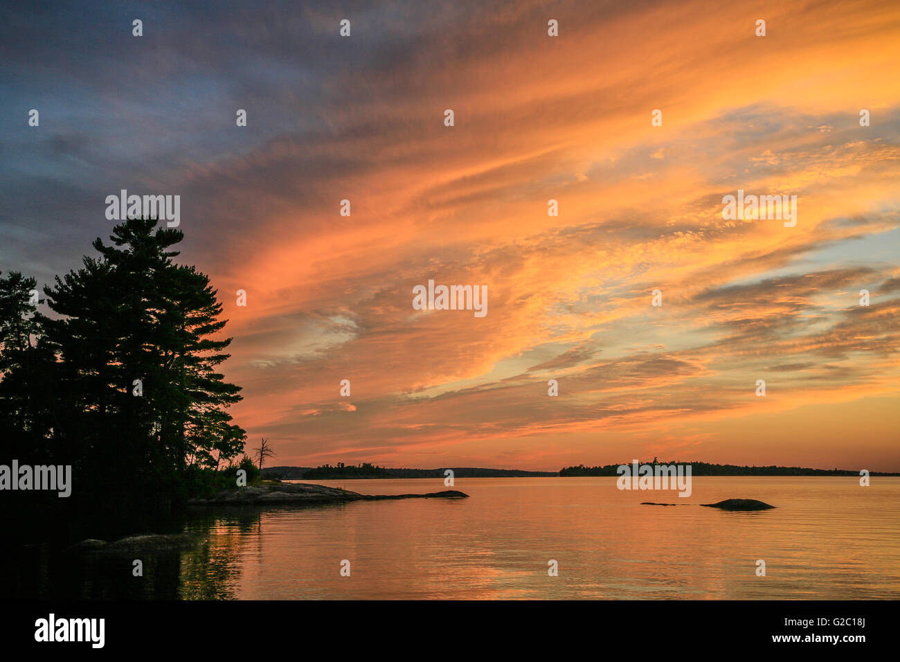 Sunset, Voyageurs National Park, Minnesota,USA Stock Photo - Alamy