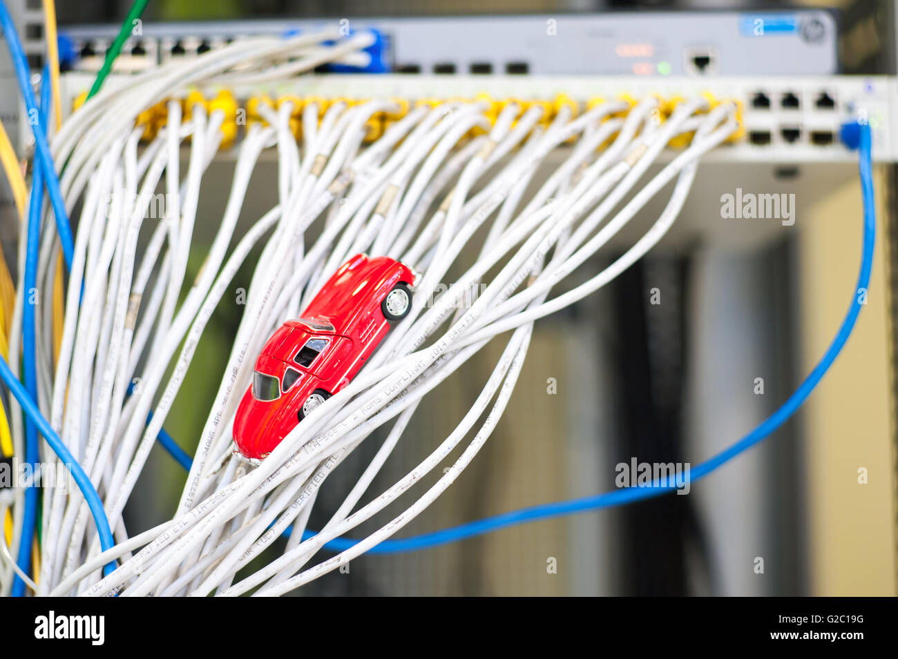 Core switch technology in network room place Stock Photo - Alamy