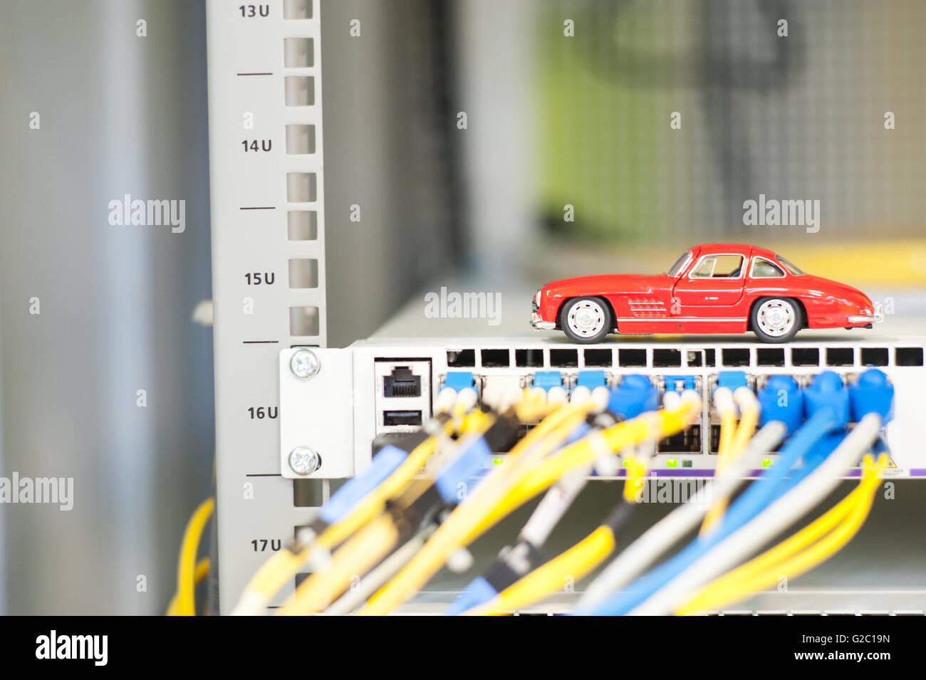 Core switch technology in network room place Stock Photo - Alamy