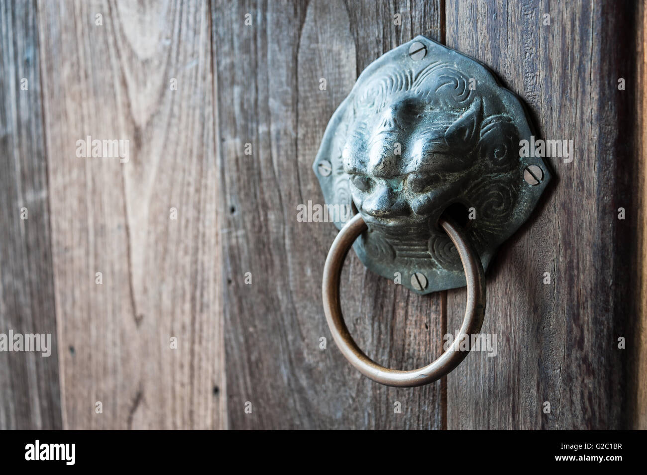 Door Knob Tiger art style place Stock Photo - Alamy