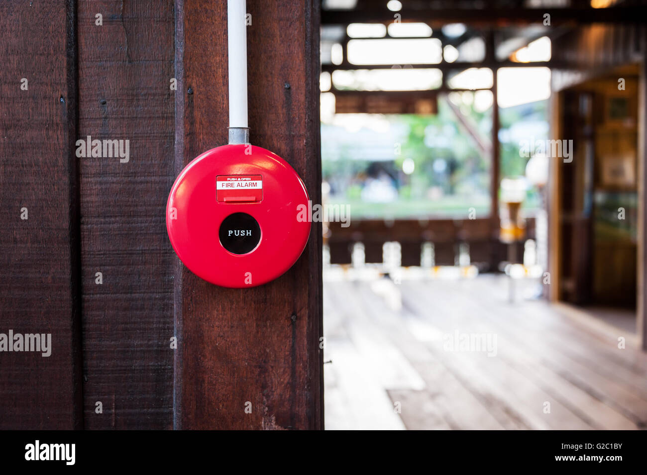 An Fire Alarm near door fire Stock Photo - Alamy
