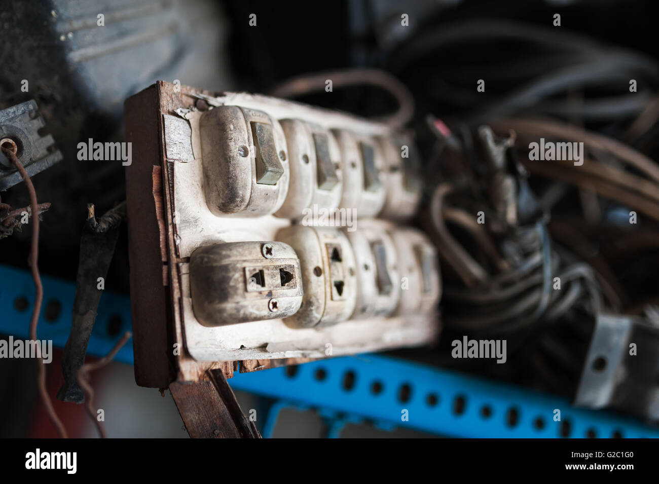 An Switch light on wall with soft light Stock Photo - Alamy