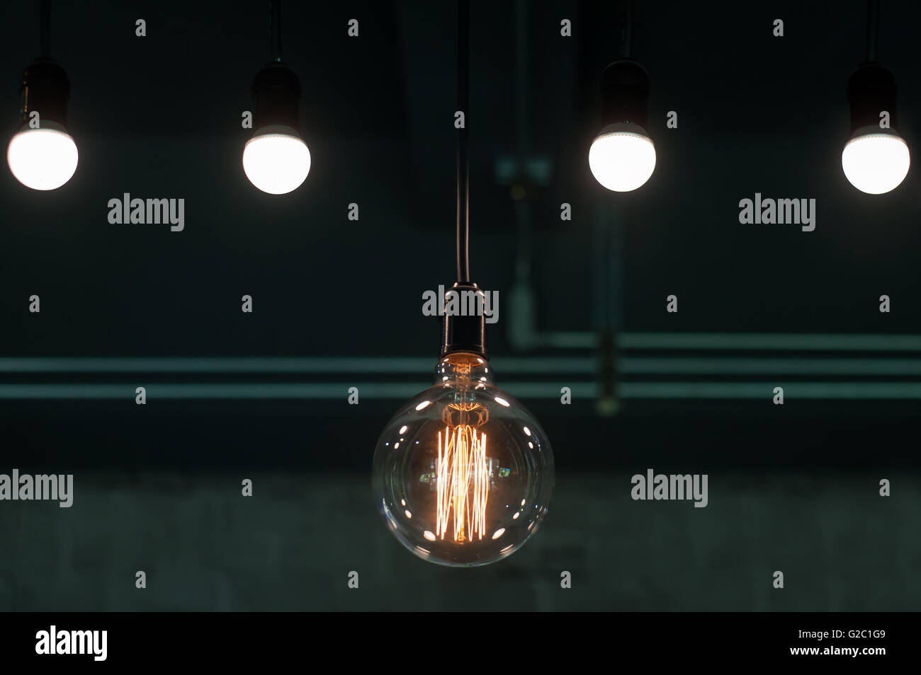 An Lamp light in studio place Stock Photo - Alamy