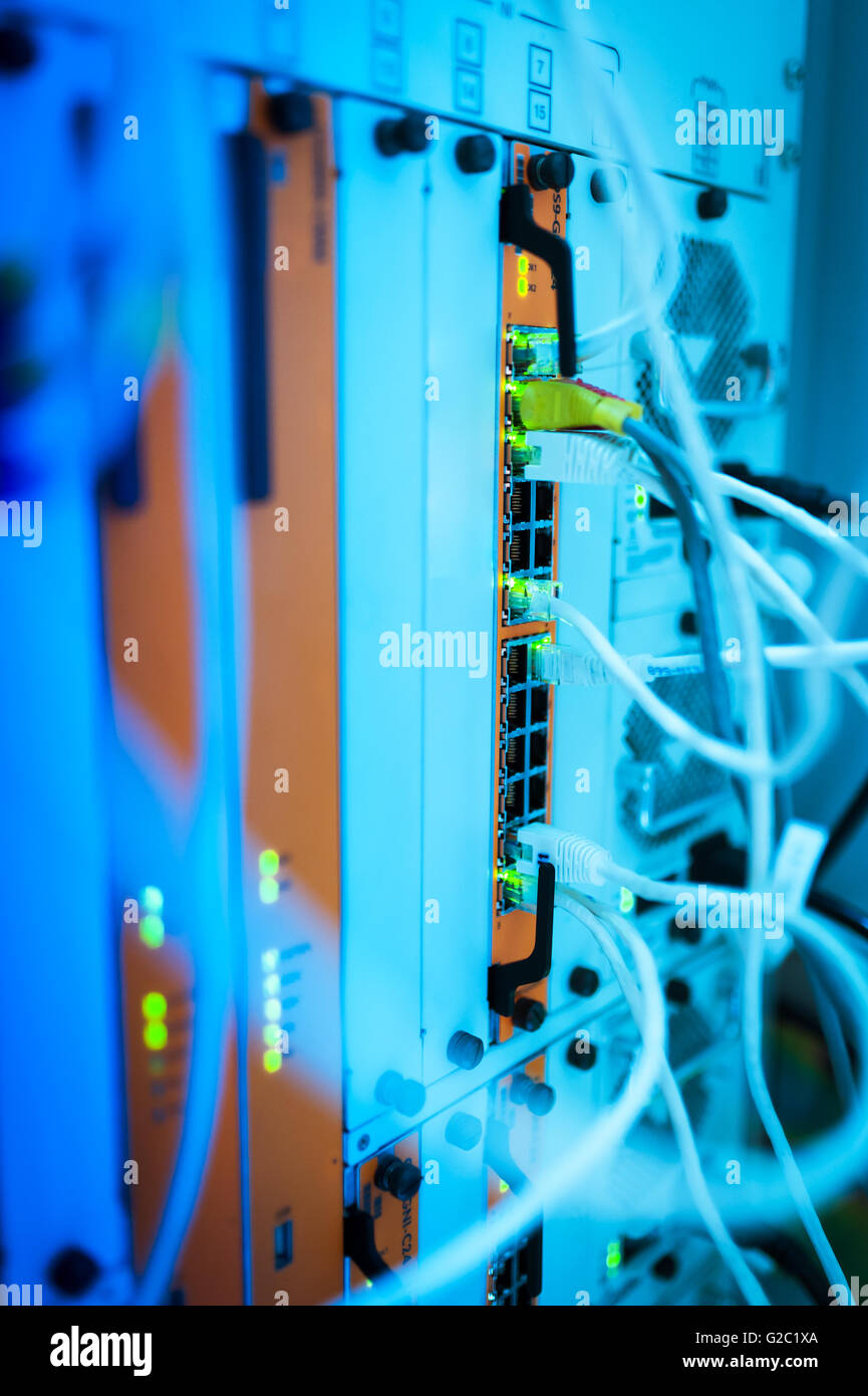Core switch technology in network room place Stock Photo - Alamy