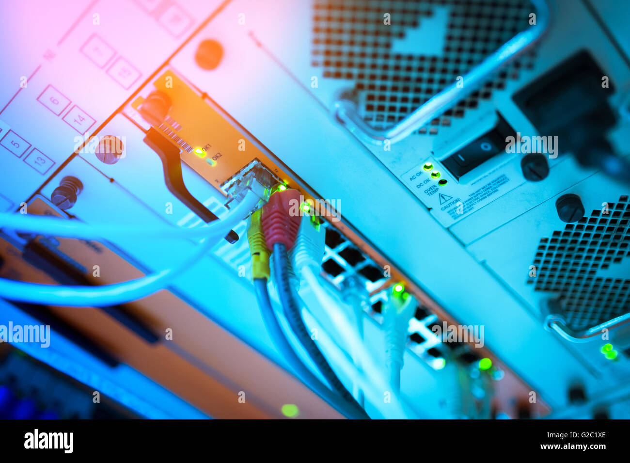 Core switch technology in network room place Stock Photo - Alamy