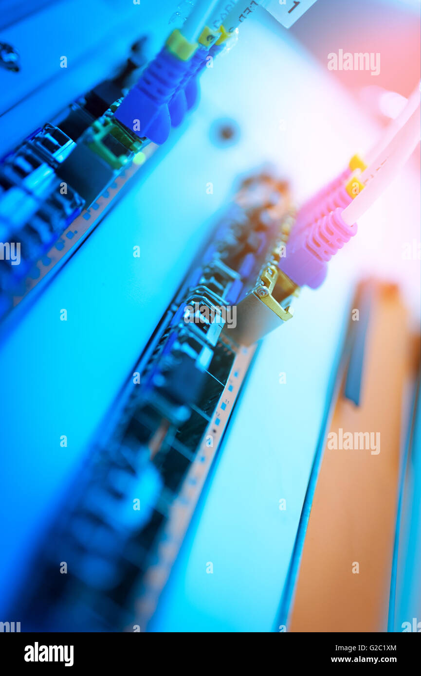 Core switch technology in network room place Stock Photo - Alamy