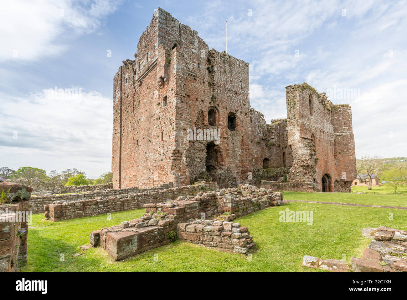 Brougham Castle ruin, Cumbria, England, UK Stock Photo - Alamy
