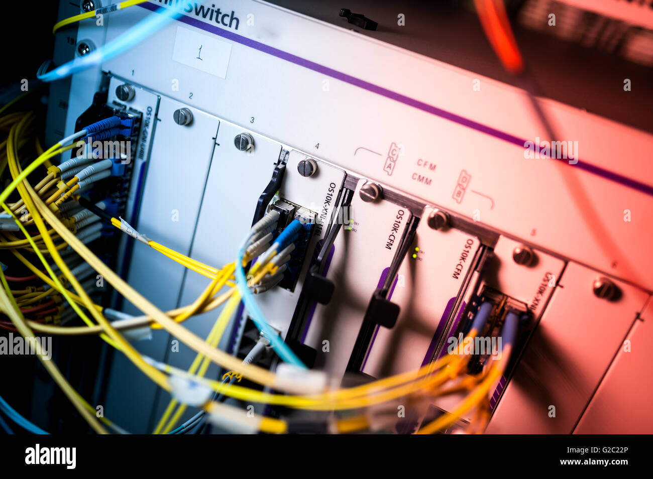 Core switch technology in network room place Stock Photo - Alamy