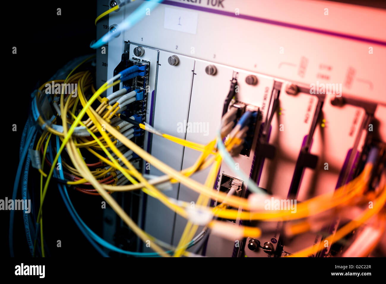 Core switch technology in network room place Stock Photo - Alamy