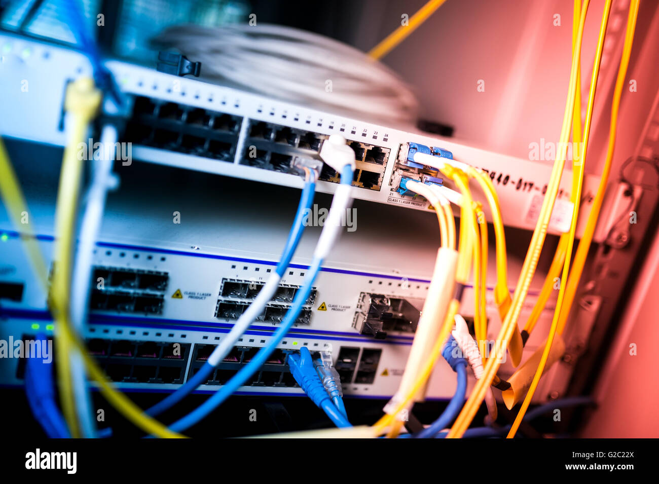 Core switch technology in network room place Stock Photo - Alamy