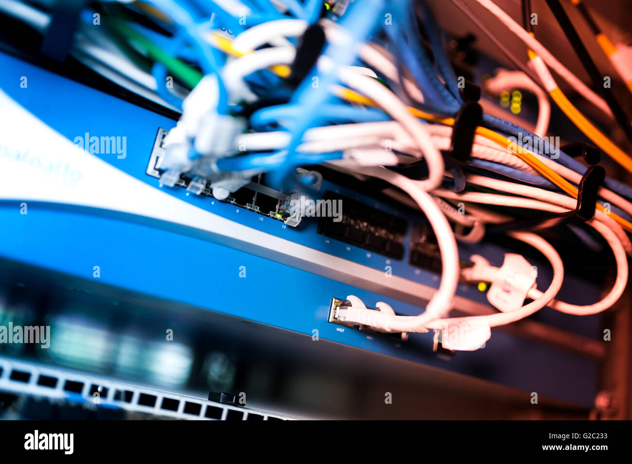 Core switch technology in network room place Stock Photo - Alamy