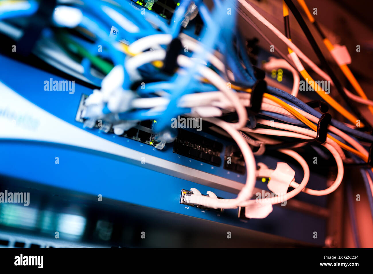 Core switch technology in network room place Stock Photo - Alamy